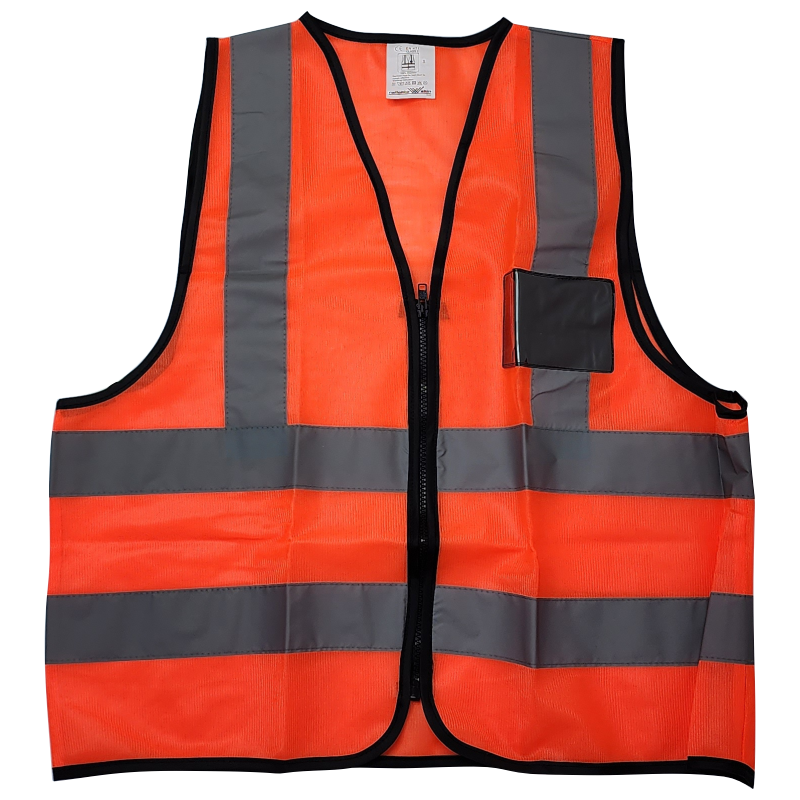 Orange Reflective Vest c/w ID Pocket | Safety Signs & Equipment